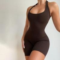 China hot sales ladies elastic comfortable jumpsuit women fitness clothes one piece yoga set workout sports apparel for sale