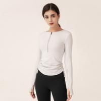 China 2021 yoga top women's tight-fitting short half-zipper long-sleeved yogawear new spring activewear running sport suit ems for sale