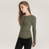 China 2021 yoga top women's tight-fitting short half-zipper long-sleeved yogawear new spring activewear running sport suit ems for sale