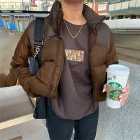 China Wholesale Custom Women Fashion Contrast Color Stitching Slim Street Shot Thickened Cotton Jacket Ladies outdoor sports coat for sale