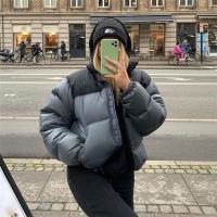 China Wholesale Custom Women Fashion Contrast Color Stitching Slim Street Shot Thickened Cotton Jacket Ladies outdoor sports coat for sale