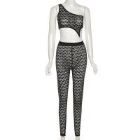 China Wholesale Custom Women Sexy Yoga Set Hollow Out Irregular Tight Fit Hip yoga Pants Suit Ladies Slim Outdoor Sportswear for sale