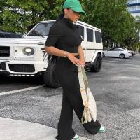 China Wholesale Custom Women Fashion Yoga Set Cardigan Zipper Short Sleeve Top Slim Straight Pants Suit Ladies Outdoor Sportswear for sale