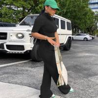 China Wholesale Custom Women Fashion Yoga Set Cardigan Zipper Short Sleeve Top Slim Straight Pants Suit Ladies Outdoor Sportswear for sale