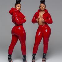China Wholesale Custom Fashion Hoodie crop tops Short Thickened casual cotton-padded Coat Women's Outdoor Sports Jackets hoodie set for sale