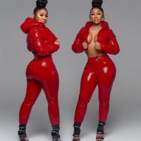 China Wholesale Custom Fashion Hoodie crop tops Short Thickened casual cotton-padded Coat Women's Outdoor Sports Jackets hoodie set for sale