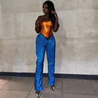 China Wholesale Custom Women Sexy Low Waist Slim Fit Solid Color Street Straight Casual Trousers Ladies Fitness Outdoor Sports Pants for sale