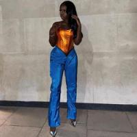 China Wholesale Custom Women Sexy Low Waist Slim Fit Solid Color Street Straight Casual Trousers Ladies Fitness Outdoor Sports Pants for sale