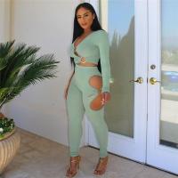 China Wholesale Custom Sexy Hollow Out Button One Shoulder Bodysuit Casual yoga Pants Ladies Workout fitness clothes for sale