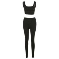 China Wholesale New design women two pieces sports set seamless yoga leggings and bra ladies solid color yoga set for sale