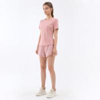 China High Quality women short sleeve Yoga set Sexy Shorts Two Piece Sport set Women solid color sportswear in stock for sale