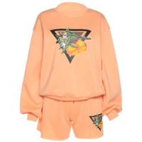 China new fashion ladies printed Sweatshirts hoodie and biker shorts women long sleeve two piece sport suit ems hoodie set for sale