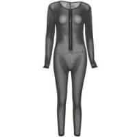 China 2021 new Casual Sportswear Hollow Out Skinny Fitness clothes long Jumpsuit Women Bodysuit Fashion Long Sleeve Workout sports set for sale