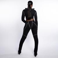 China Hot sale Woman Seamless Workout fitness clothes High Waist Long Sleeve Sports Legging Sets Two Pieces Yoga Wear for sale
