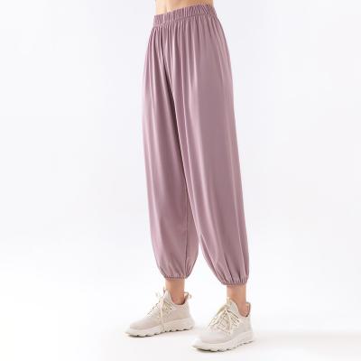 China 2021 new summer thin ice silk casual women's pants running sports outdoor fitness loose breathable custom yoga pants for sale