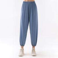 China 2021 new summer thin ice silk casual women's pants running sports outdoor fitness loose breathable custom yoga pants for sale