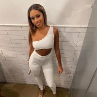 China Women One Shoulder Sports Leggings Jumpsuit Sleeveless Sports Clothing Women Rompers One Piece Jumpsuit for sale