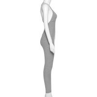China women active wear sexy backless sports rompers fitness streetwear summer jumpsuits for sale