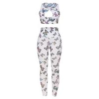 China butterfly printed butterfly yoga pants women tight elastic long leggings fitness sport yoga pants sportswear for sale