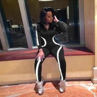 China 2020 women tight yoga Legging ladies Jumpsuit Long Sleeve Rompers Women Sexy front Zipper Clubwear One Piece Women Jumpsuits for sale