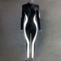 China 2020 women tight yoga Legging ladies Jumpsuit Long Sleeve Rompers Women Sexy front Zipper Clubwear One Piece Women Jumpsuits for sale