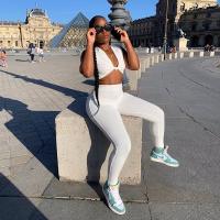 China new design Fitness Compression clothes Women Gym wear yoga Leggings sports Bra yoga Pants Sexy Tight Fashion Sportswear for sale