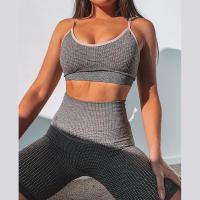 China High waist sexy yoga sets sleeveless sports bra Fitness wear legging yoga sets for women for sale
