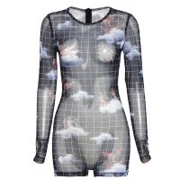 China women transparent sexy bodysuits fitted ladies long sleeve jumpsuits women sports set 2020 fitness clothing for sale