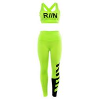 China Woman Sports Gym sportswear ladies Fitness suit Leggings Sports Bra 2pc Yoga Sets for sale