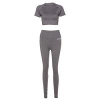 China Women Sportswear Fitness Wear Crop Top Yoga Shirts and pants Seamless Short Sleeve Top Gym Sports suits for sale