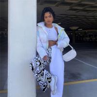 China 2021  Summer New  women casual pants new fashion print high waist wide leg pants Haren street slacks for sale