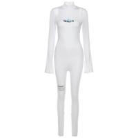 China new design ladies Casual Solid colors Bodycon Women Long Sleeve Jumpsuits Sports Workout Activewear Skinny Rompers for sale