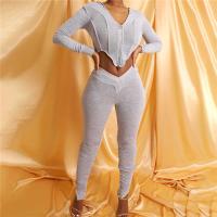 China Custom ladies Fitness clothes Long Sleeve yoga set Seamless Two Pieces sports set Gym Wear Women Sportswear skinny sport apparel for sale