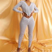China Custom ladies Fitness clothes Long Sleeve yoga set Seamless Two Pieces sports set Gym Wear Women Sportswear skinny sport apparel for sale