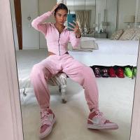 China new Fall Tracksuit Women Yoga Set 2Pcs Sports Suits Seamless Gym Leggings Long Sleeve Crop Top Jacket Fitness Sportswear for sale