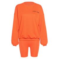 China 2020 fall hot sale women fitness clothing 2 pieces yoga sets lady casual sports wear long sleeve round collar shorts sports set for sale