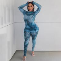 China 2021 new design Ladies fashion sportswear Casual Hole printed yoga Pants two pieces sports set workout sexy sports apparel for sale