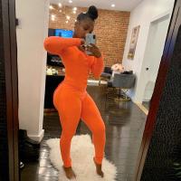 China New Design Fall Solid Color Casual Women streetwear One Piece Jumpsuits ladies 2021 Rompers workout fitness Clothing for sale