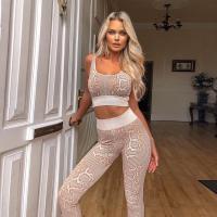 China Fitness Yoga Set New Crop Top and Long Pant Athleisure Suit Gym Two Piece Set Sportswear for sale