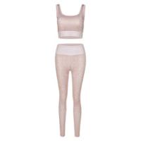 China Fitness Yoga Set New Crop Top and Long Pant Athleisure Suit Gym Two Piece Set Sportswear for sale