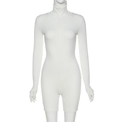 China long sleeve letters embroidery white jumpsuit women spring streetwear sports outfits sportswear for sale
