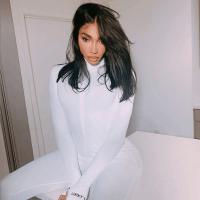 China long sleeve letters embroidery white jumpsuit women spring streetwear sports outfits sportswear for sale