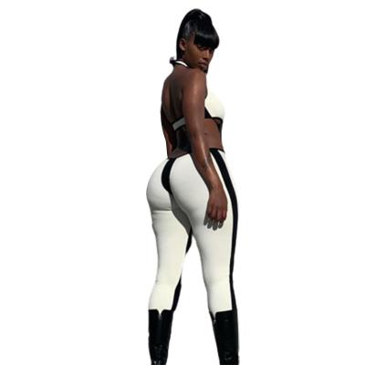 China summer new women sexy slim rompers ladies fashion cutout bodysuit sleeveless halter jumpsuit for sale
