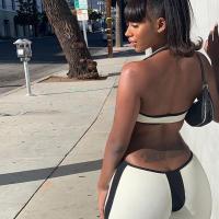 China summer new women sexy slim rompers ladies fashion cutout bodysuit sleeveless halter jumpsuit for sale