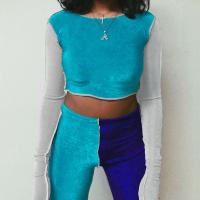 China ladies Yoga Set Sports Suit yoga Pant and bra Solid color youth sportwear Woman Gym Wear patchwork crop Tops Fitness clothes for sale