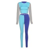 China ladies Yoga Set Sports Suit yoga Pant and bra Solid color youth sportwear Woman Gym Wear patchwork crop Tops Fitness clothes for sale