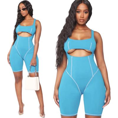China new  Hollow Out Shorts Jumpsuits ladies casual solid color sportswear yoga woman pants youth sportwear for sale