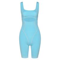 China new  Hollow Out Shorts Jumpsuits ladies casual solid color sportswear yoga woman pants youth sportwear for sale