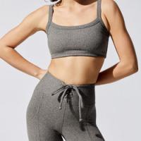 China Hot Sales Women Seamless High Waist sports Leggings And Yoga Bra Suit Open Back Yoga Sets Fitness Spaghetti Strap Sportswear for sale
