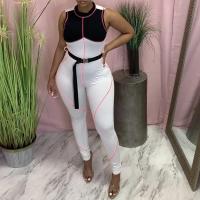 China new women Patchwork color Yoga Set ladies skinny Sportswear Fitness Gym Active Wear Push-up Splice Workout one piece Sports Suit for sale